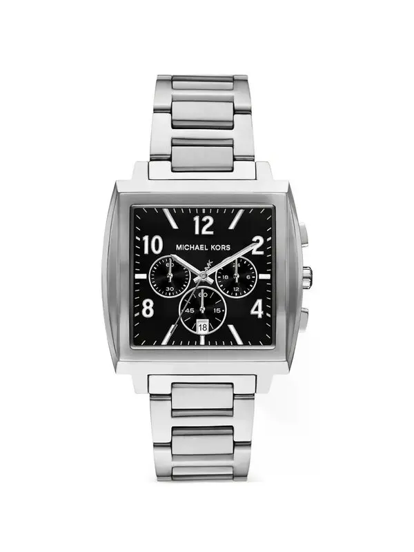 Michael Kors Rhys Square 3 Sub-dials 40mm Watch - Silver