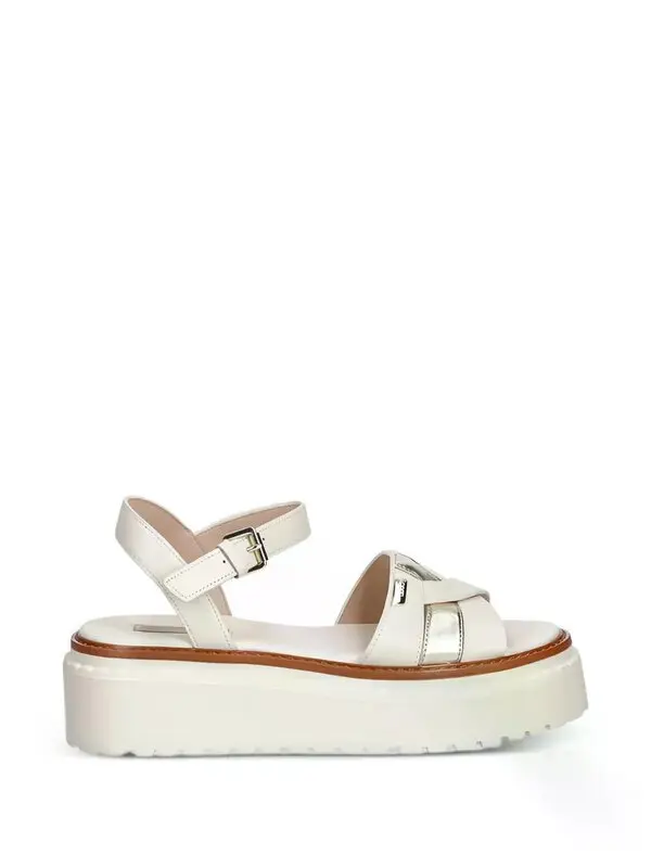 Liu Jo Leather Platform Sandals - White