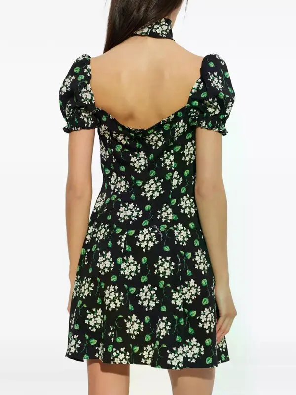 Dolce & Gabbana Floral Print Mini Dress With Scarf
