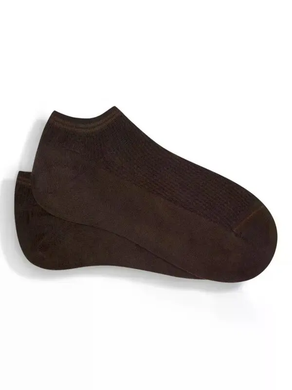 Zegna Stripe-trim Socks - Brown