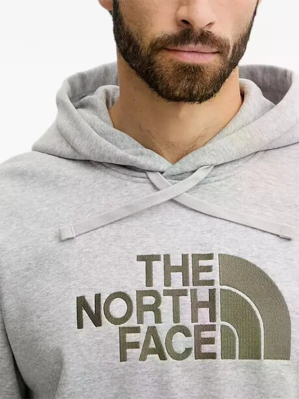 The North Face Logo Print Hoodie - Grey