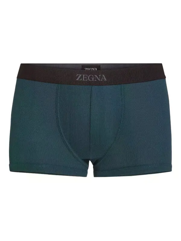 Zegna Fine-ribbed Briefs - Green