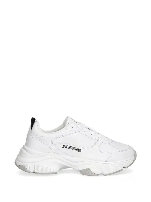 Moschino Leather Sneakers - White