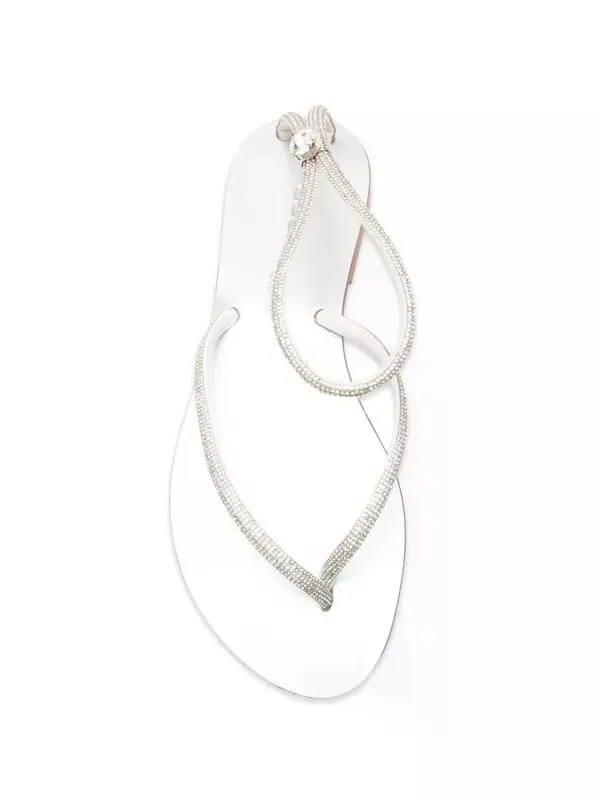 EDDI CUOMO Glass-embellished Flat Sandals