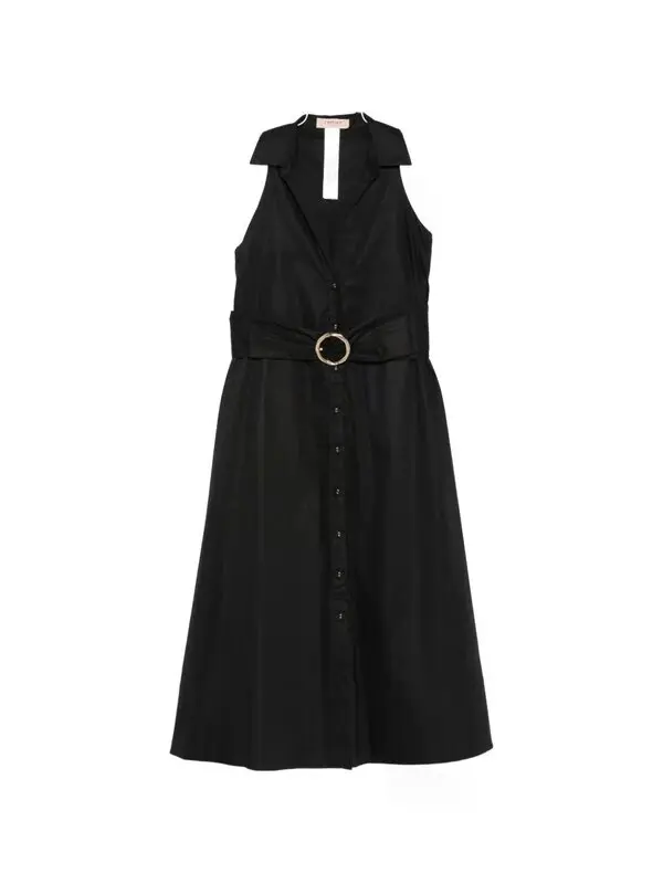 TWINSET Belted Buttoned Dress - Black