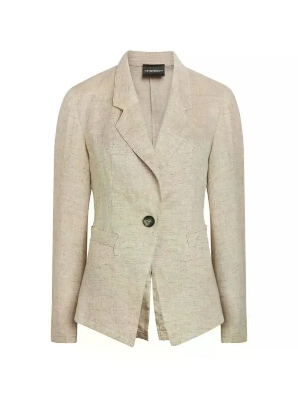 Emporio Armani Button Pocketed Blazer - Neutrals