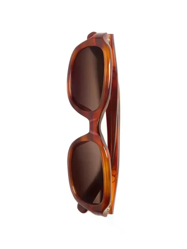 Valentino Garavani Rectangular Acetate Sunglasses - Brown