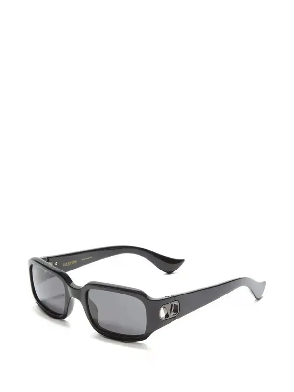 Valentino Garavani Rectangular Acetate Sunglasses - Black