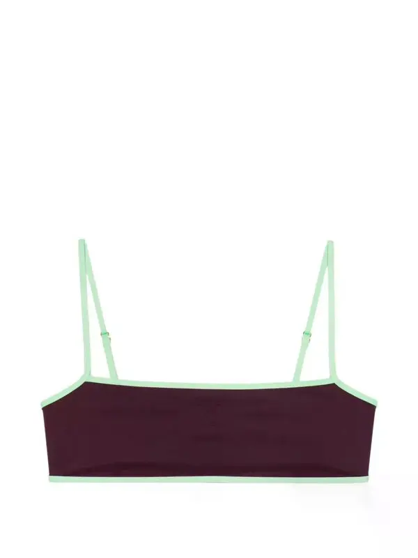 Kiki De Montparnasse Contrast Straight Neck Bikini - Purple