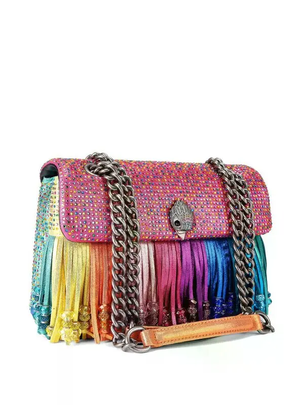 Kurt Geiger Kensington Fringe Shoulder Bag - Pink