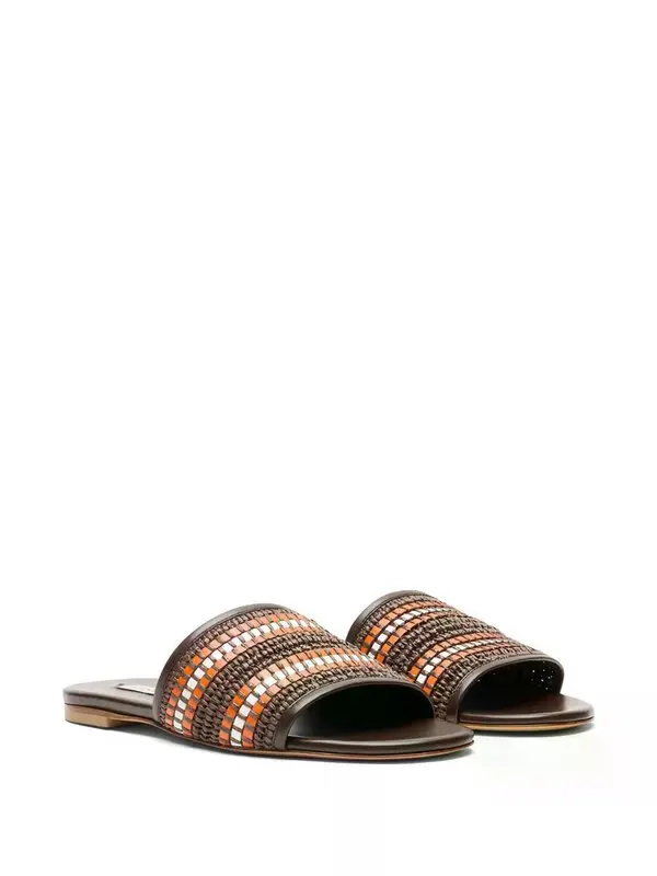 Casadei Braided Flat Sandals