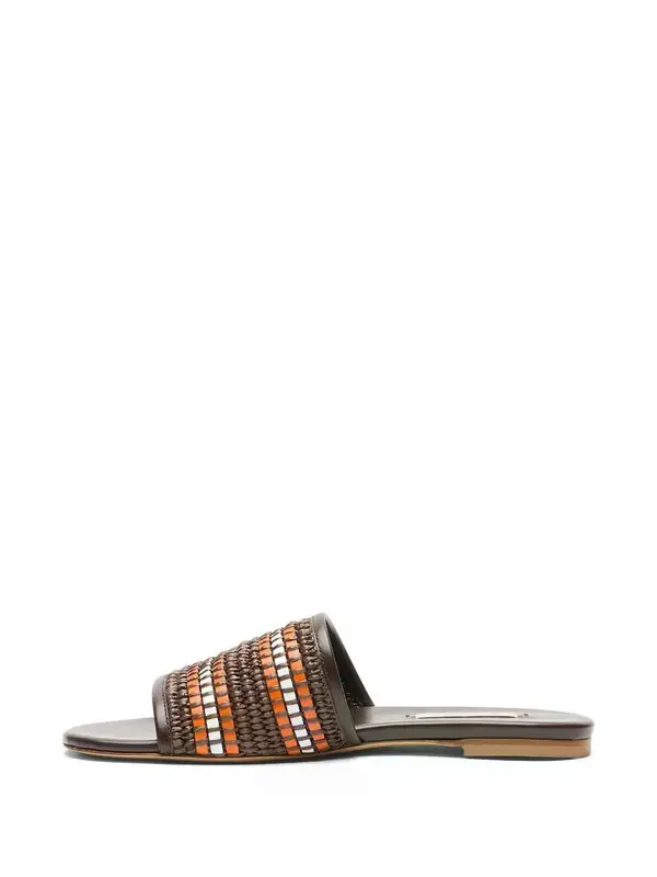 Casadei Braided Flat Sandals