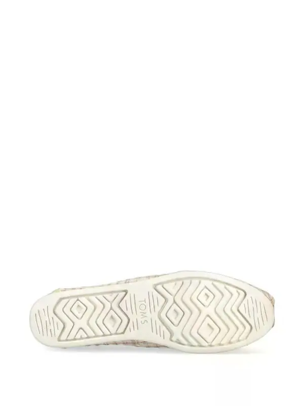 Toms Checked Embroidery Espadrilles