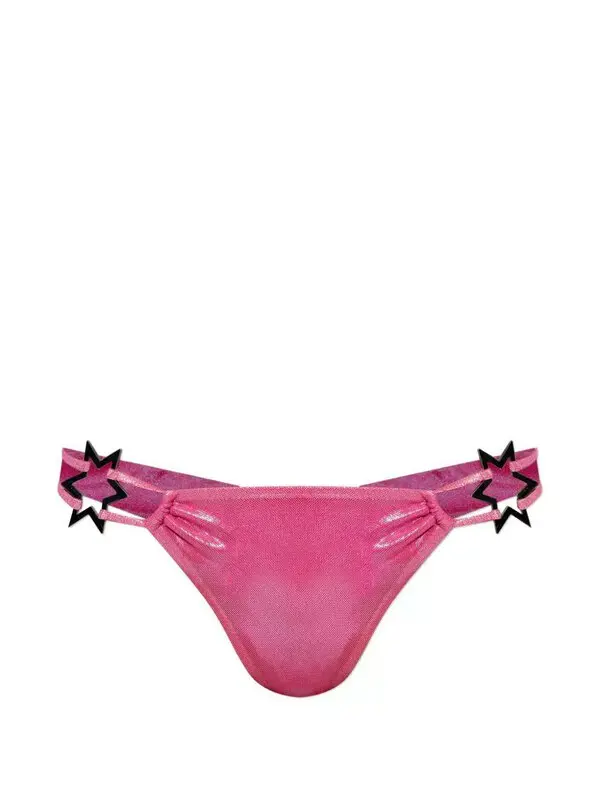 MISBHV Star-details Bikini Bottoms - Pink