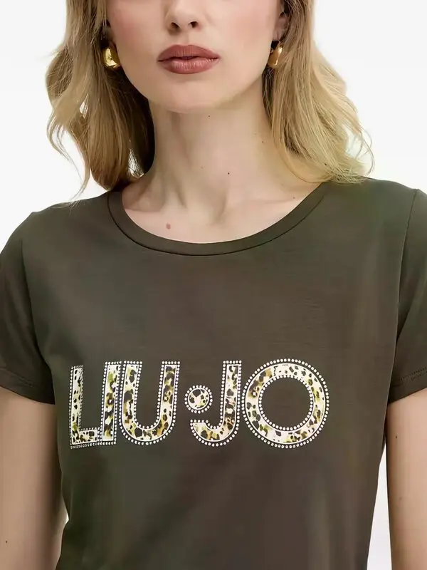 Liu Jo Logo Appliqué T-shirt - Green