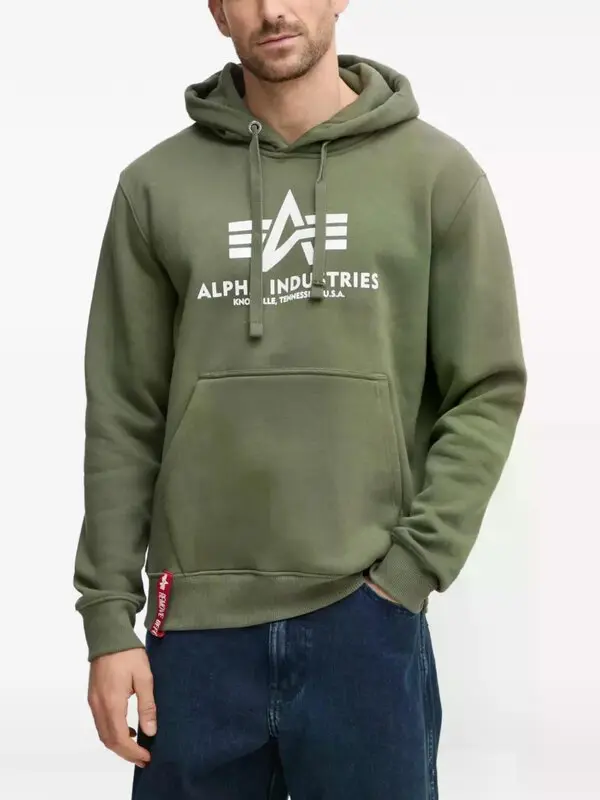 Alpha Industries Logo Hooded Sweatshirt - Green