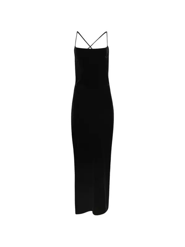 Vetements Spaghetti-strap Maxi Dress - Black