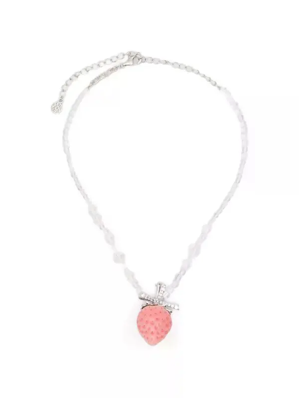YVMIN Strawberry Pendant Necklace - Silver
