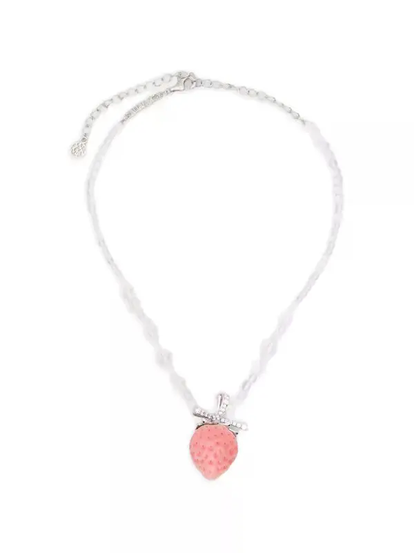 YVMIN Strawberry Pendant Necklace - Silver