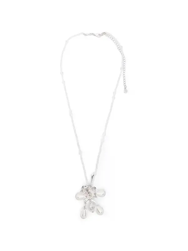 YVMIN Bear-embellishment Necklace - Silver