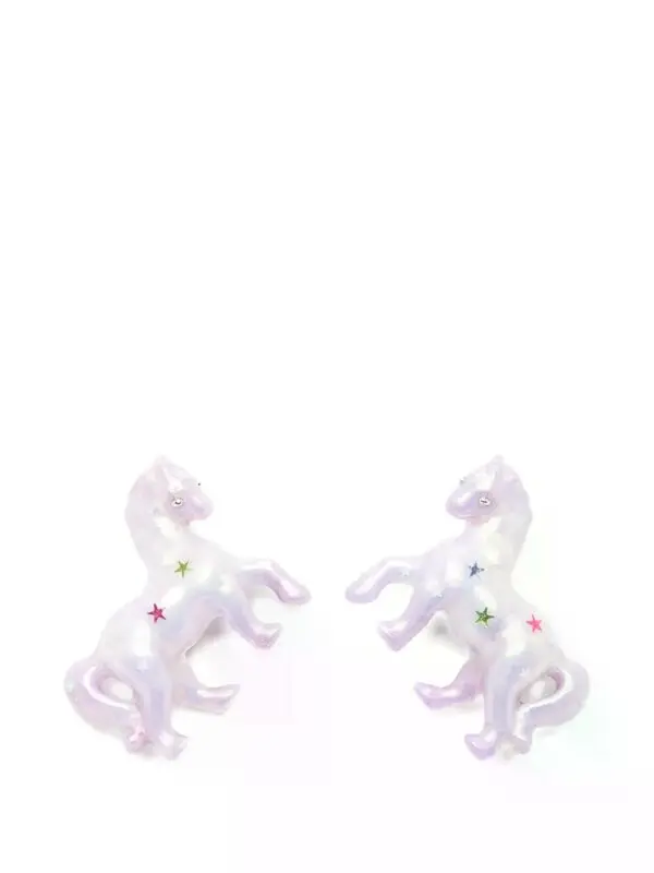 YVMIN Horse-shape Stud Earrings - Purple