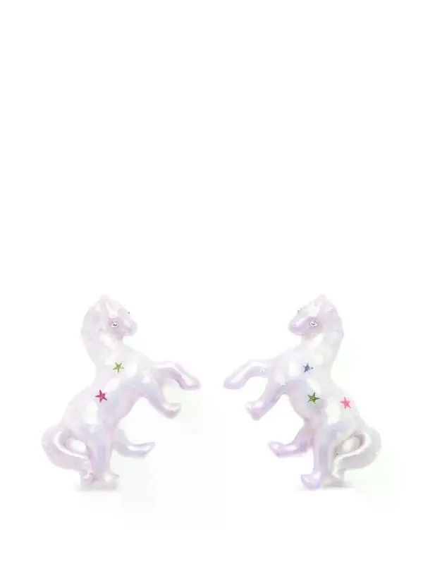 YVMIN Horse-shape Stud Earrings - Purple