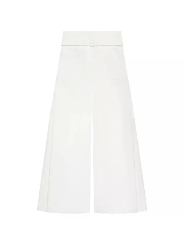 COURREGES Logo-detail Palazzo Pants - White