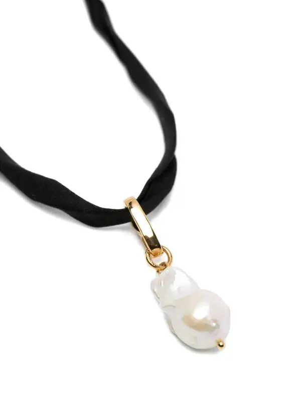 Carven Talisma Pearl Tie Necklace