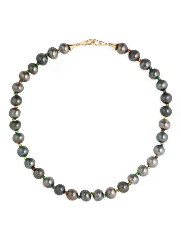 MARIE LICHTENBERG Pearl Mauli Necklace - Grey