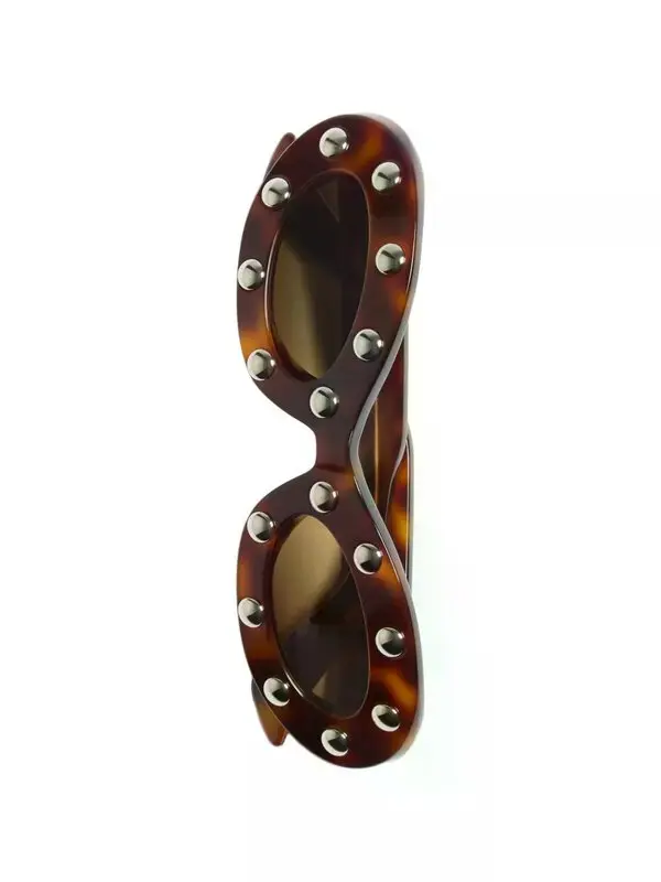 Valentino Garavani Oval Acetate Sunglasses - Brown