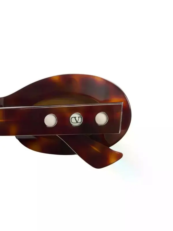 Valentino Garavani Oval Acetate Sunglasses - Brown