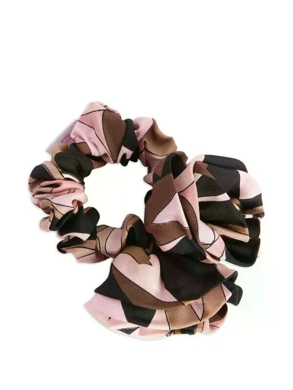 Emilio Pucci Silk Hair Tie With Rose Detail - Pink