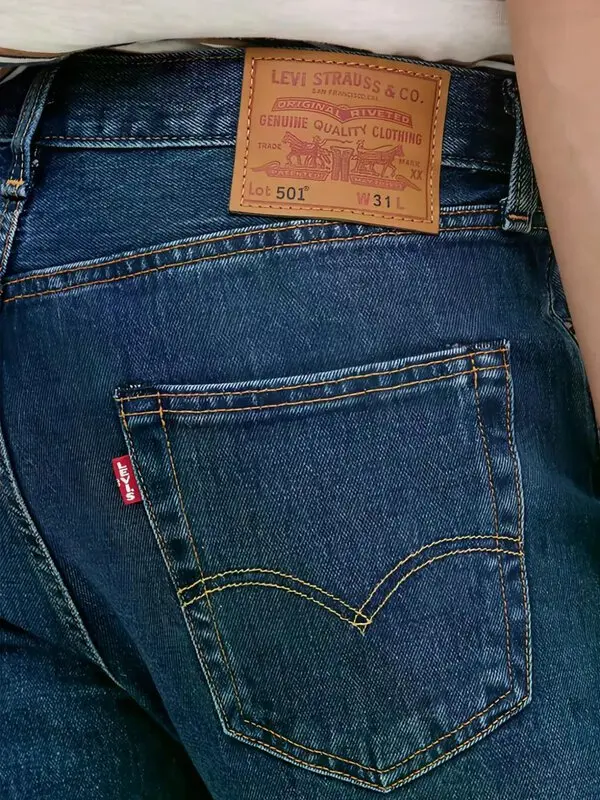 LEVI'S 501 Logo-patch Shorts - Blue