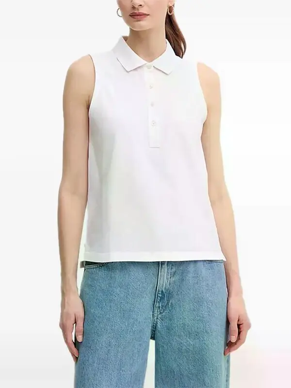 Gant Sleeveless Polo Top - White