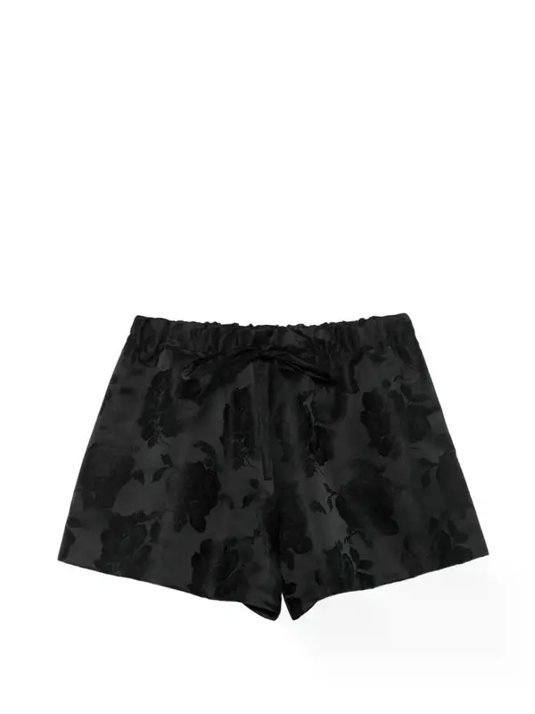Simone Rocha Floral-pattern Shorts - Black
