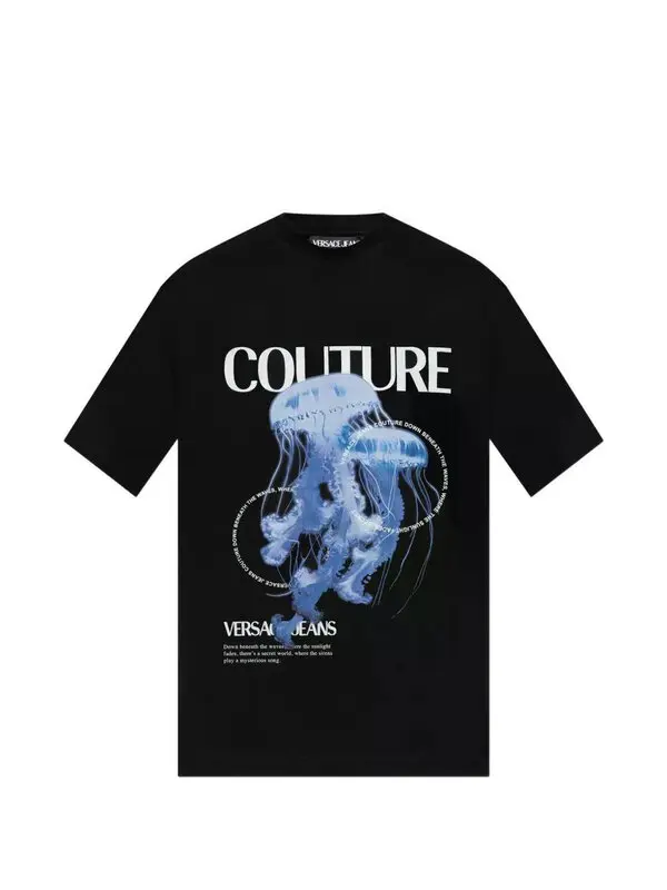 Versace Jellyfish Print T-shirt - Black
