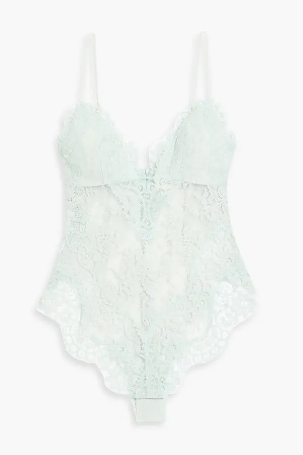 Zimmermann Corded Lace Bodysuit - Mint