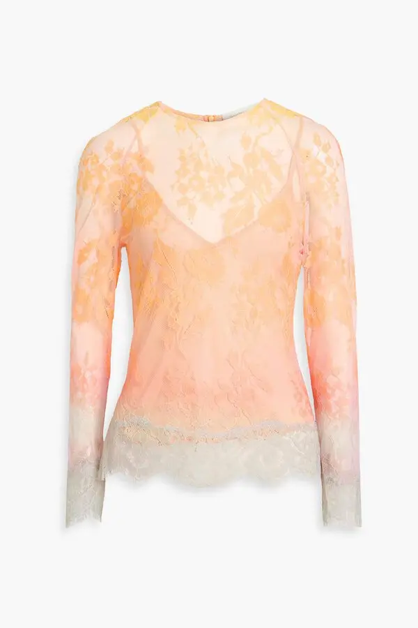 Zimmermann Corded Lace Top - Pastel Orange