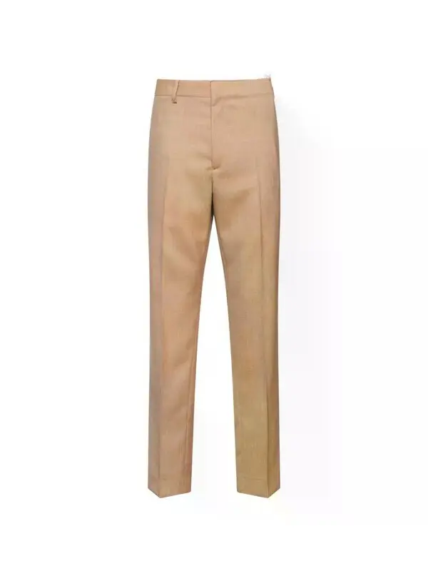MAISON MARGIELA Pleated Wool Trousers - Brown