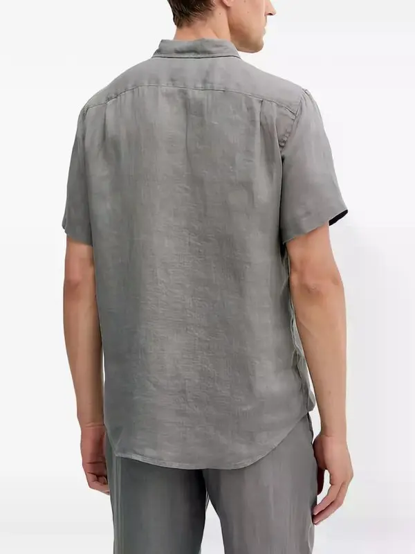 BENETTON Buttoned Short-sleeve Shirt - Grey