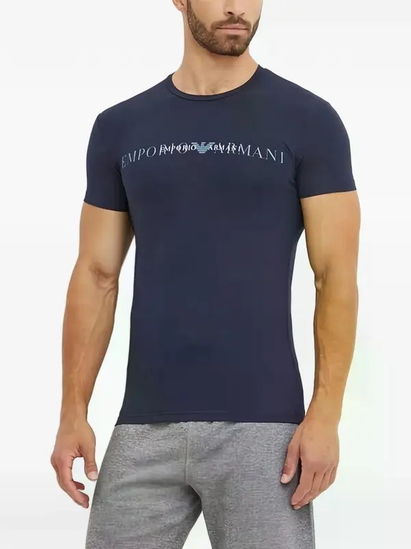 Emporio Armani Logo-print T-shirt - Blue