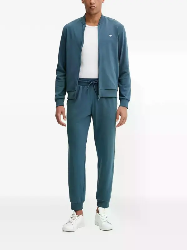 Emporio Armani Logo-embroidered Tracksuit - Blue