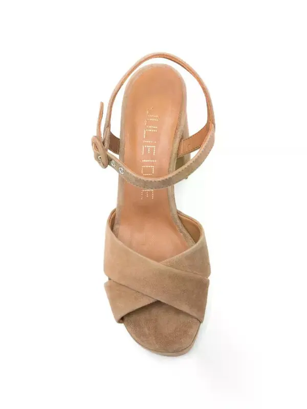 JULIE DEE Platform-heel Crossover-strap Sandals