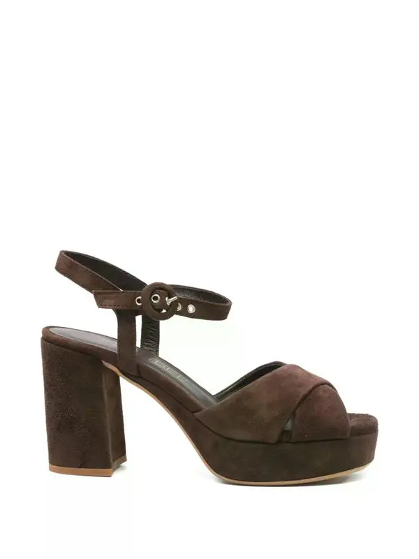JULIE DEE Platform-heel Sandals - Brown