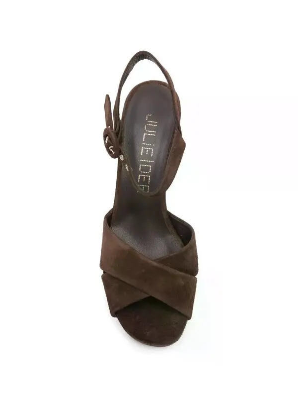 JULIE DEE Platform-heel Sandals - Brown