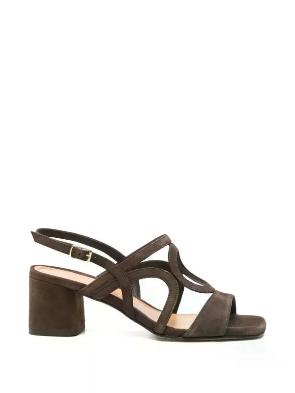 JULIE DEE Suede Sandals - Brown