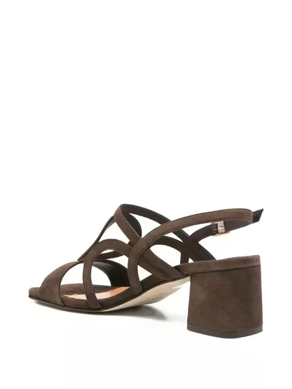 JULIE DEE Suede Sandals - Brown