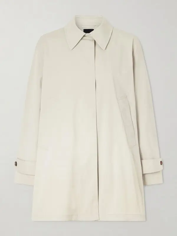Theory Cotton-blend Gabardine Trench Coat - Neutrals