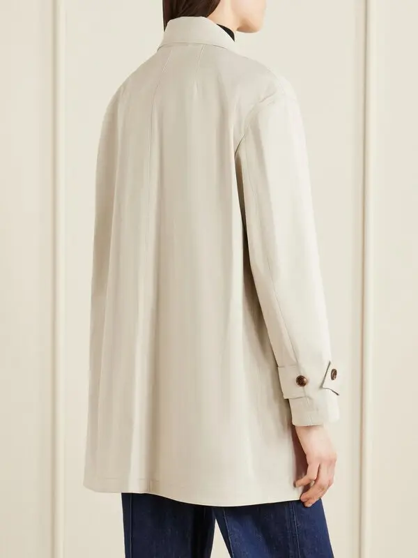 Theory Cotton-blend Gabardine Trench Coat - Neutrals