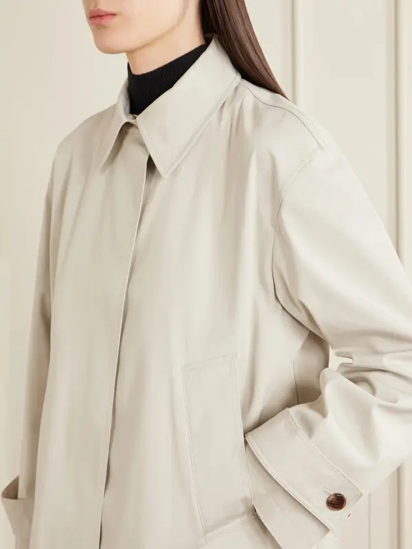 Theory Cotton-blend Gabardine Trench Coat - Neutrals